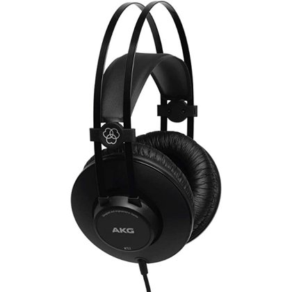 Fone De Ouvido AKG K52 Profissional Preto Sistema Fechado Over Ear