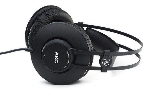 Fone De Ouvido AKG K52 Profissional Preto Sistema Fechado Over Ear