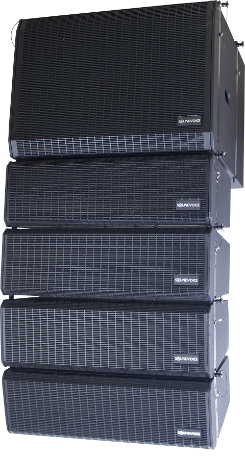 Kit Ativo 5 Line Array + Sub 15 pol. 600W RMS Soundvoice Vortex LA-600